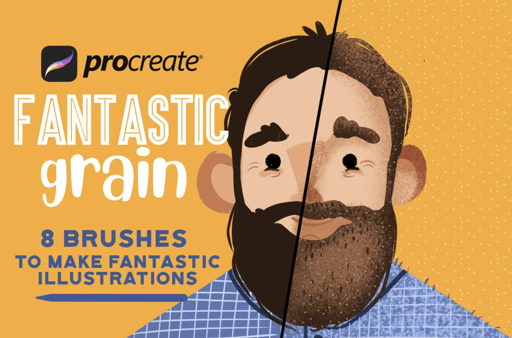 Procreate Grainy Brushes – Stray Curls